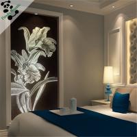 China Handmade Glass Mosaic Tile Flower Wall Murals Decorative Bedroom Wall Art Custom Size SMM12-A for sale