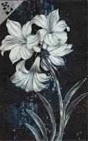 China Handmade Glass Mosaic Tile Wall Art Flower Mural SMM06 Custom Size Decorative Painting for sale