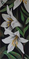 China Handmade Glass Mosaic Tile Wall Art Flower Mural SMM06 Custom Size Decorative Painting for sale
