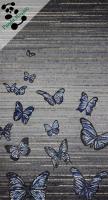 China Handmade Glass Mosaic Tile Butterfly Pattern Wall Art for Bathroom Decor Custom Size for sale