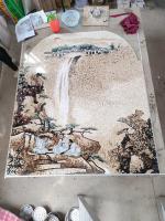 China Tree Bird Natural Marble Mosaic Tile Wall Murals TV Background Decorative for sale