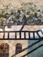 China Tree Bird Natural Marble Mosaic Tile Wall Murals TV Background Decorative for sale