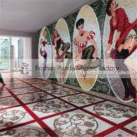 China Handmade Glass Mosaic Mural Sexy Girl Portrait Custom Size Interior Wall Tile Art for sale