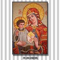 China Orthodox Church Patterns Glass Mosaic Wall Art Mural 20x20mm Custom Size for sale