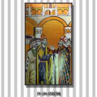 China Orthodox Church Patterns Glass Mosaic Wall Art Mural 20x20mm Custom Size for sale