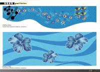 China Blue Glass Mosaic Tile Puzzle Dolphin Animal Pattern for Swimming Pool 4mm Custom Size for sale