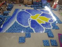 China Glass Swimming Pool Mosaic Flower Fish Pattern Dustproof for sale