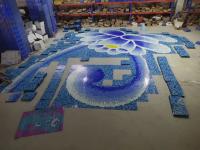 China Glass Swimming Pool Mosaic Flower Fish Pattern Dustproof for sale
