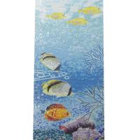 China Customized 20x20mm Glass Mosaic Pool Tiles Underwater World Hotel Decor for sale