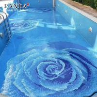 China Glazed Glass Ceramic Swimming Pool Mosaic Tile Alkali Proof for sale