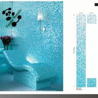 China Gradient Crystal Glass Mosaic Tiles for Swimming Pool Wall Floor Tile for sale
