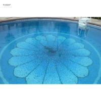 China Multicolor Glass Swimming Pool Mosaic Tiles 20x20x4 mm Washable Acid Proof for sale
