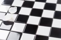 China Black White Ceramic Mosaic Tiles Alkali Proof For Bathroom Wall for sale