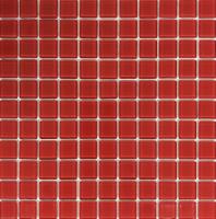 China Pink Crystal Glass Mosaic Tile 25x25mm Dustproof for Bathroom Wall Decoration for sale