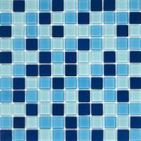 China Pink Crystal Glass Mosaic Tile 25x25mm Dustproof for Bathroom Wall Decoration for sale