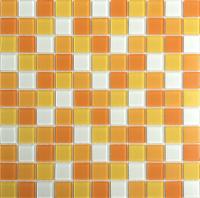 China Pink Crystal Glass Mosaic Tile 25x25mm Dustproof for Bathroom Wall Decoration for sale