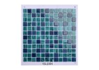 China Square Blue Glass Swimming Pool Mosaic Tile 4mm 6mm 8mm Thickness Custom Size for sale