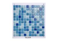 China Square Blue Glass Swimming Pool Mosaic Tile 4mm 6mm 8mm Thickness Custom Size for sale