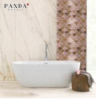 China Brushed Texture Smooth Metal Mosaic Wall Tile Rose Gold Irregular Shape for sale