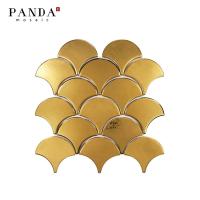 China Fan Shaped Multi Color Mosaic Bathroom Wall Tiles 300x300mm 6mm Thickness Ceramic for sale