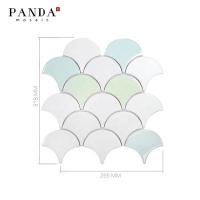 China Fan Shaped Multi Color Mosaic Bathroom Wall Tiles 300x300mm 6mm Thickness Ceramic for sale
