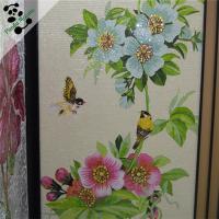 China Custom Glass Mosaic Flower Pattern Wall Mural for Living Room Interior and Exterior Decoration for sale