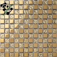 China Colored Mirror Gold Crystal Ceramic Mosaic Tile 23x23mm Smp05 for sale