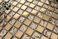 China Colored Mirror Gold Crystal Ceramic Mosaic Tile 23x23mm Smp05 for sale