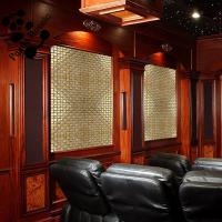 China Colored Mirror Gold Crystal Ceramic Mosaic Tile 23x23mm Smp05 for sale
