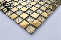 China Colored Mirror Gold Crystal Ceramic Mosaic Tile 23x23mm Smp05 for sale