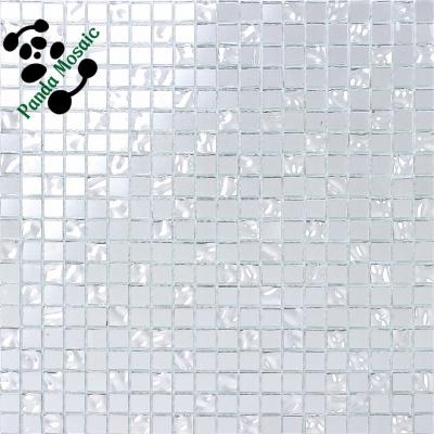 China Adhesive Glass Mirror Mosaic Tile Sheet 20x20mm Luxury Color SMG14 for Bedroom for sale