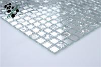China Adhesive Glass Mirror Mosaic Tile Sheet 20x20mm Luxury Color SMG14 for Bedroom for sale