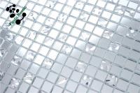 China Adhesive Glass Mirror Mosaic Tile Sheet 20x20mm Luxury Color SMG14 for Bedroom for sale