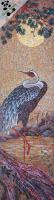 China Handmade Glass Mosaic Tile Mural Little Bird Design Animal Wall Art Custom Size for sale