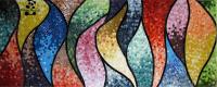 China Starry Night Van Gogh Abstract Mosaic Tile Mural Wall Decorative Design for sale