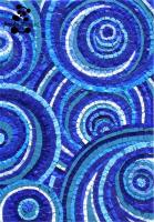 China Starry Night Van Gogh Abstract Mosaic Tile Mural Wall Decorative Design for sale