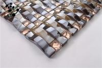 China Black Wavy Glass Mosaic Tile Basket Weave Curved Design 4mm 6mm 8mm Thickness Custom Size for sale
