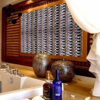 China Black Wavy Glass Mosaic Tile Basket Weave Curved Design 4mm 6mm 8mm Thickness Custom Size for sale