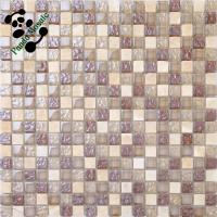 China Glass Stone Mixed Mosaic Wall Tile 300x300mm for Bathroom Decorative for sale