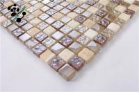 China Glass Stone Mixed Mosaic Wall Tile 300x300mm for Bathroom Decorative for sale