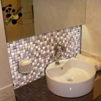 China Glass Stone Mixed Mosaic Wall Tile 300x300mm for Bathroom Decorative for sale