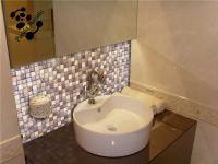 China Glass Stone Mixed Mosaic Wall Tile 300x300mm for Bathroom Decorative for sale