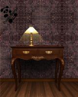 China Brown Glass Mosaic Tile Dark Emperador 20x20mm Chip 327x327mm Sheet for Living Room Wall for sale