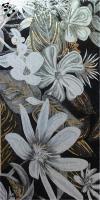 China Handmade Glass Mosaic Art Wall Tile Flower Mural Bedroom Decorative Custom Size SMM08-B for sale