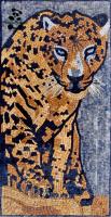 China WA-GM06 Lion Pattern Mural Wild Animals Glass Pattern African Landscape Mural for sale