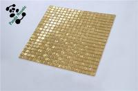 China Panda Mosaic Gold Glass Mosaic Tiles 15x15mm Acid Resistant for Bathroom SMG13 for sale