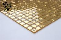China Panda Mosaic Gold Glass Mosaic Tiles 15x15mm Acid Resistant for Bathroom SMG13 for sale