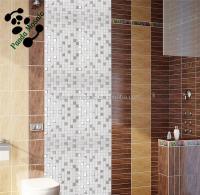 China Super White Crystal Glass Mosaic Tile Mixed Metal 300x300mm for Bathroom Wall for sale