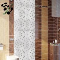 China Super White Crystal Glass Mosaic Tile Mixed Metal 300x300mm for Bathroom Wall for sale