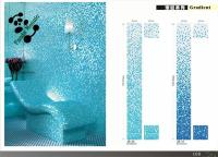 China Swimming Pool Gradient Glass Mosaic Tile Color Mixed for Kitchen Backsplash for sale